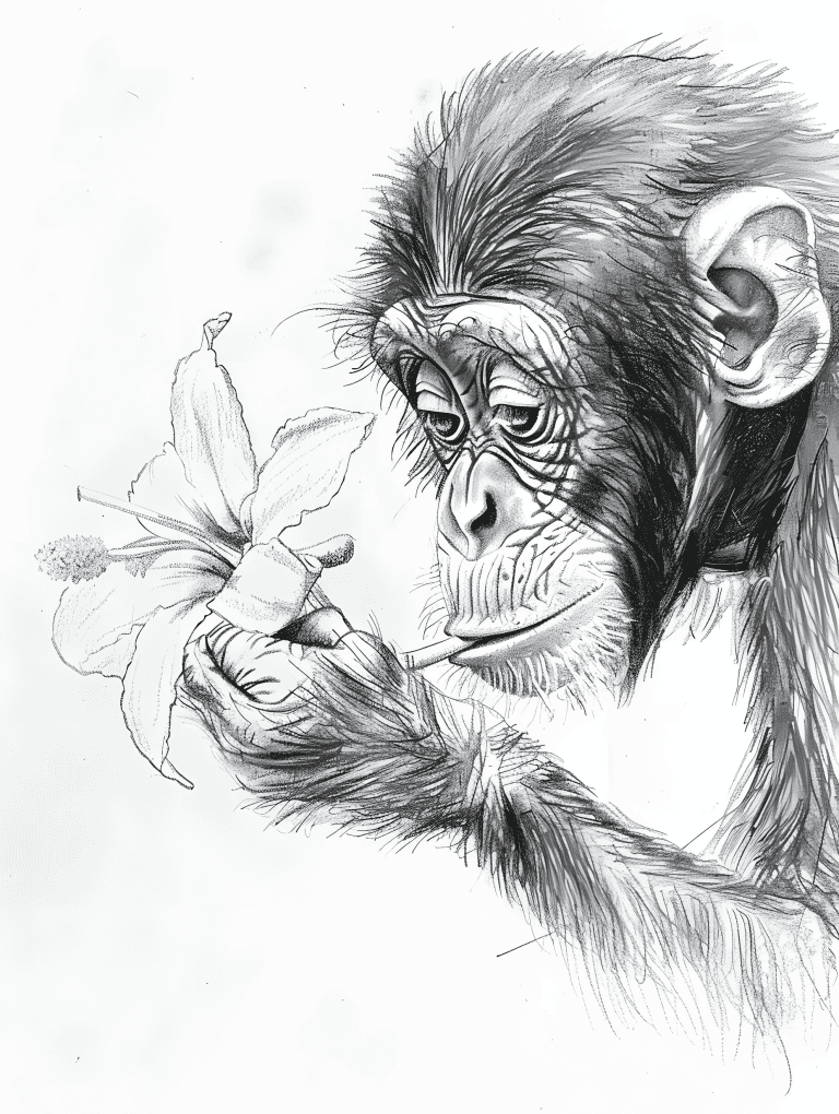 25 Playful Monkey Sketches for Jungle-Themed Art Projects - Brighter ...