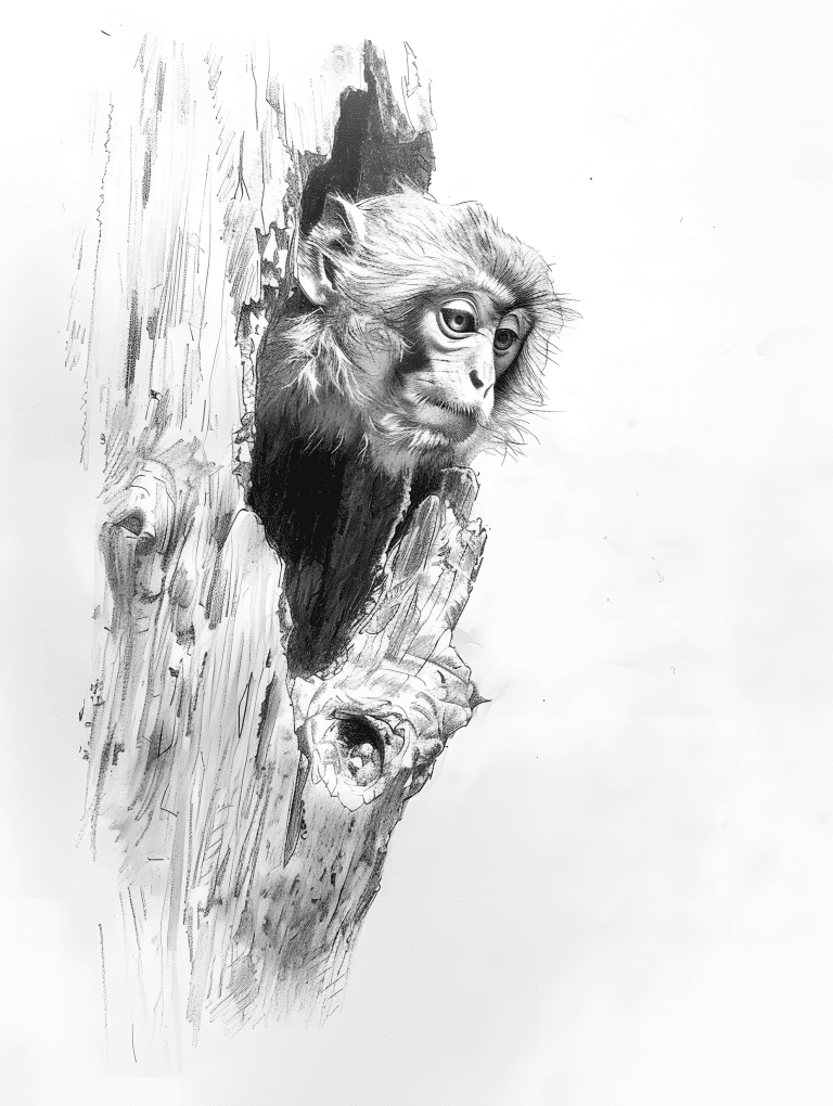 25 Playful Monkey Sketches for Jungle-Themed Art Projects - Brighter ...