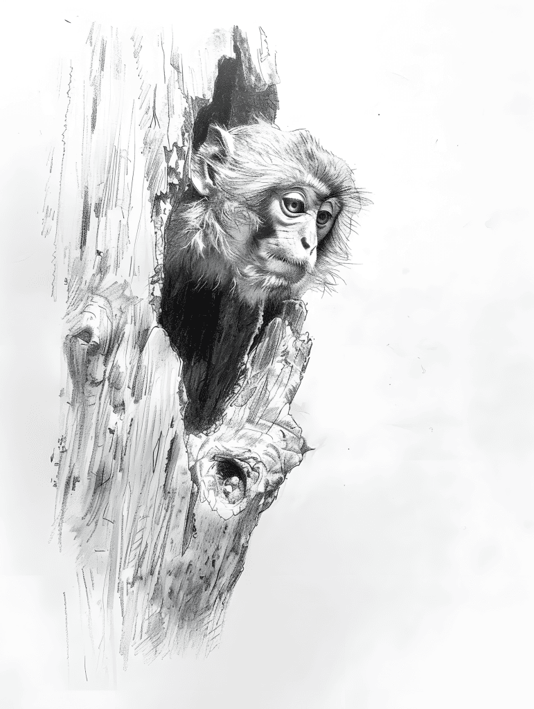 25 Playful Monkey Sketches for Jungle-Themed Art Projects - Brighter ...