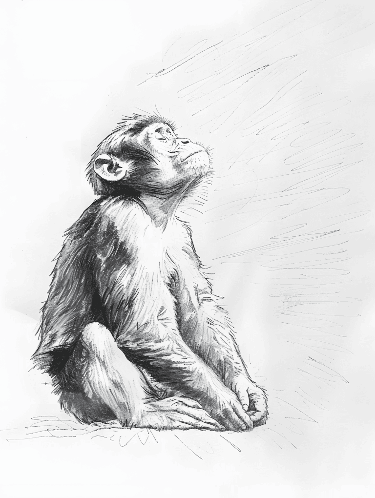 25 Playful Monkey Sketches for Jungle-Themed Art Projects - Brighter ...