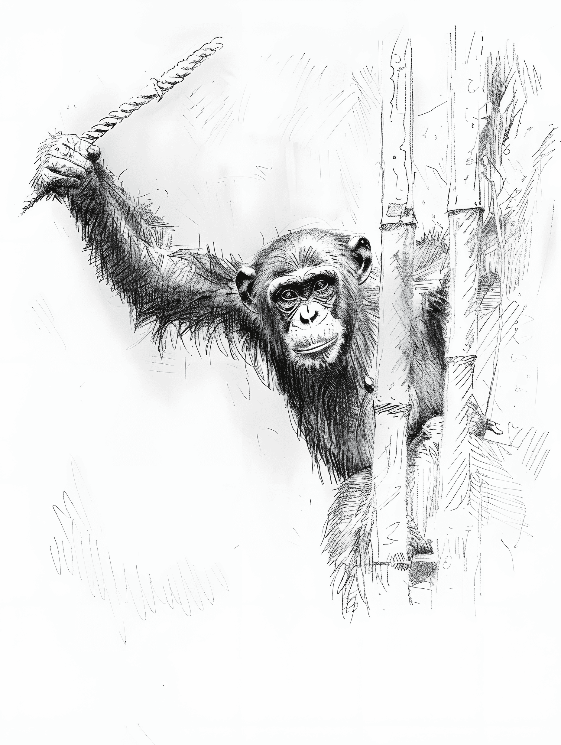 25 Playful Monkey Sketches for Jungle-Themed Art Projects - Brighter ...
