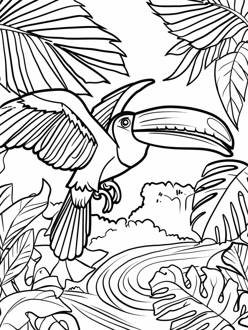 30 Vibrant Toucan Coloring Pages for Tropical Bird Lovers - Brighter Craft