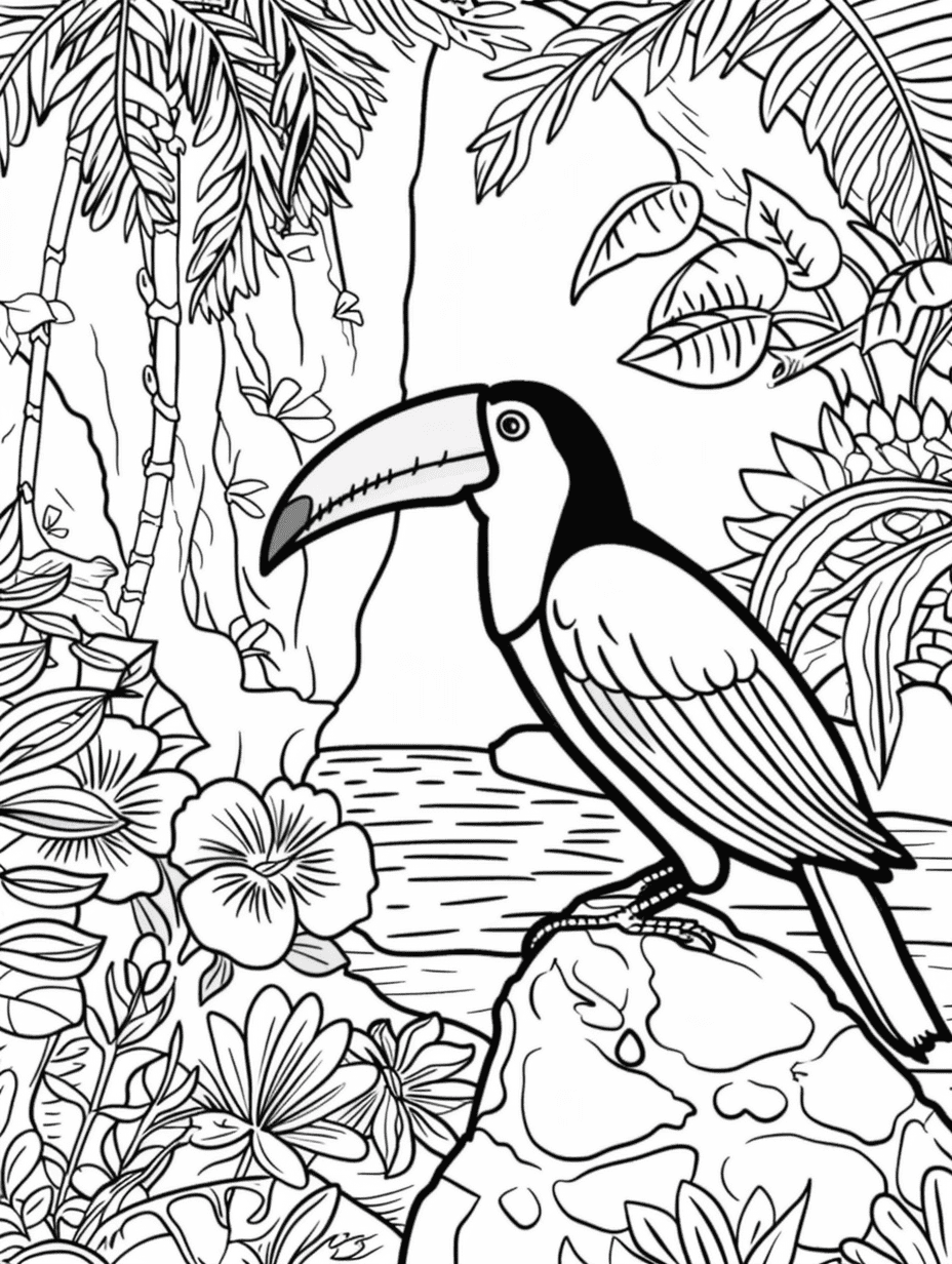 30 Vibrant Toucan Coloring Pages for Tropical Bird Lovers - Brighter Craft