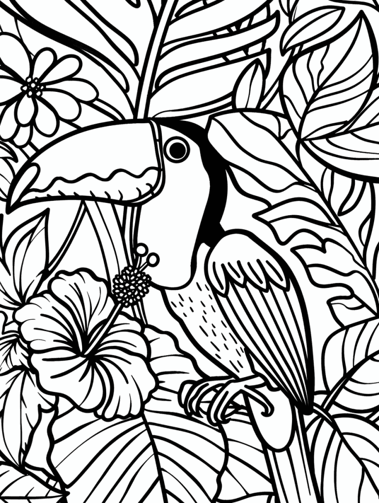 30 Vibrant Toucan Coloring Pages for Tropical Bird Lovers - Brighter Craft