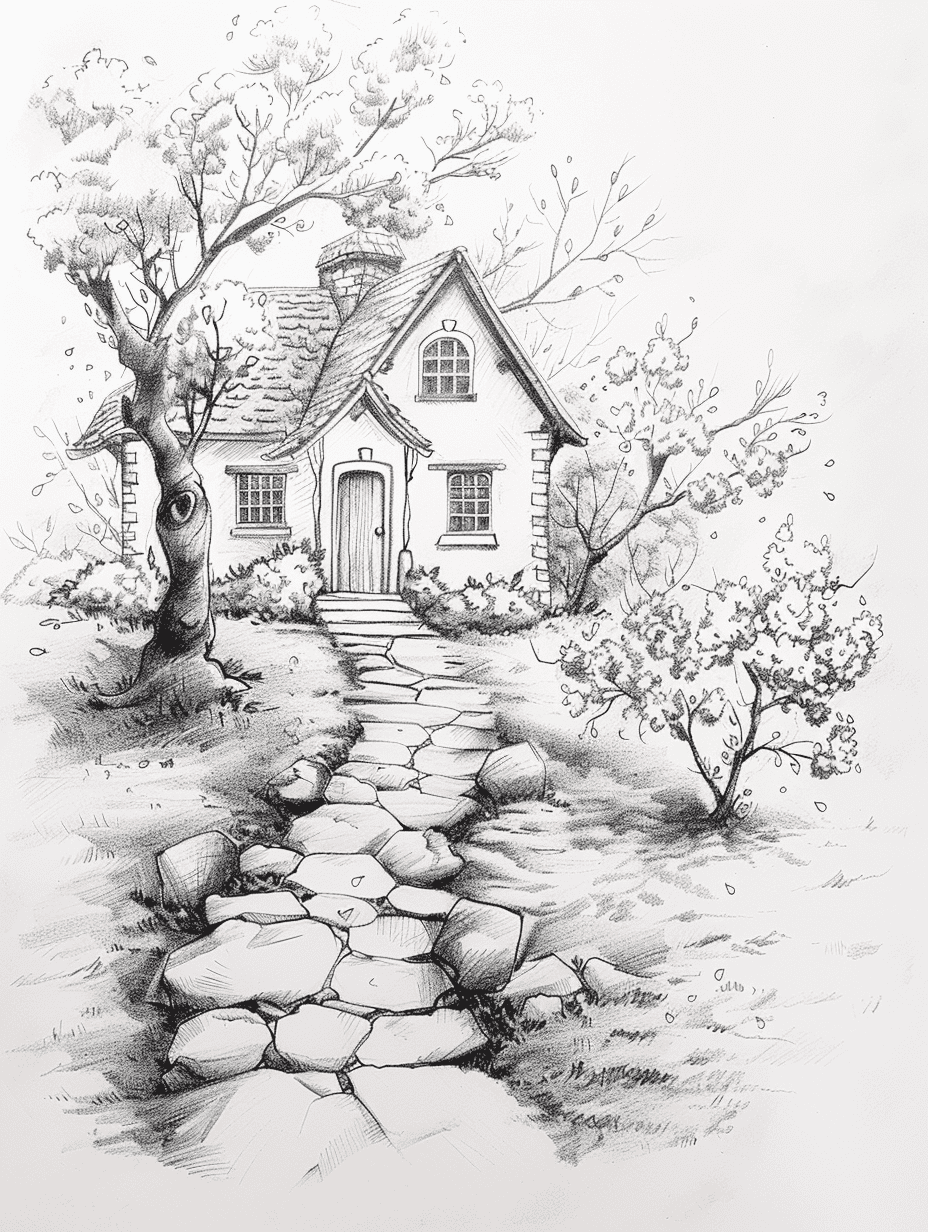 20 Charming Cottage Sketches for Cozy Vibes - Brighter Craft