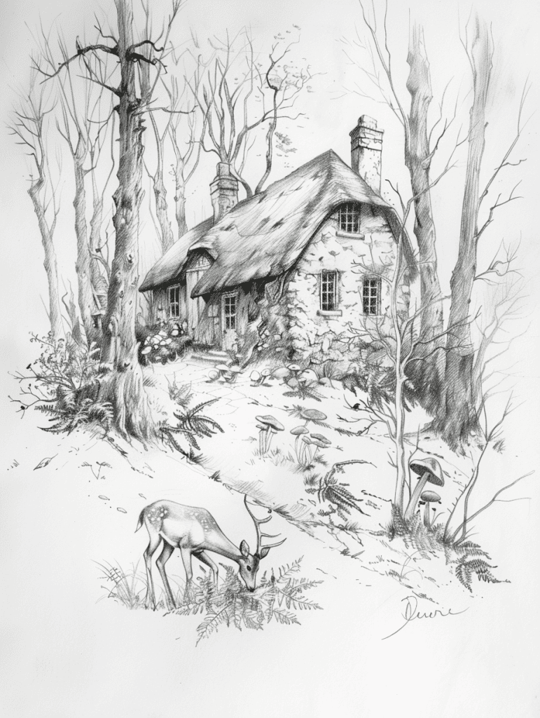 20 Charming Cottage Sketches for Cozy Vibes - Brighter Craft