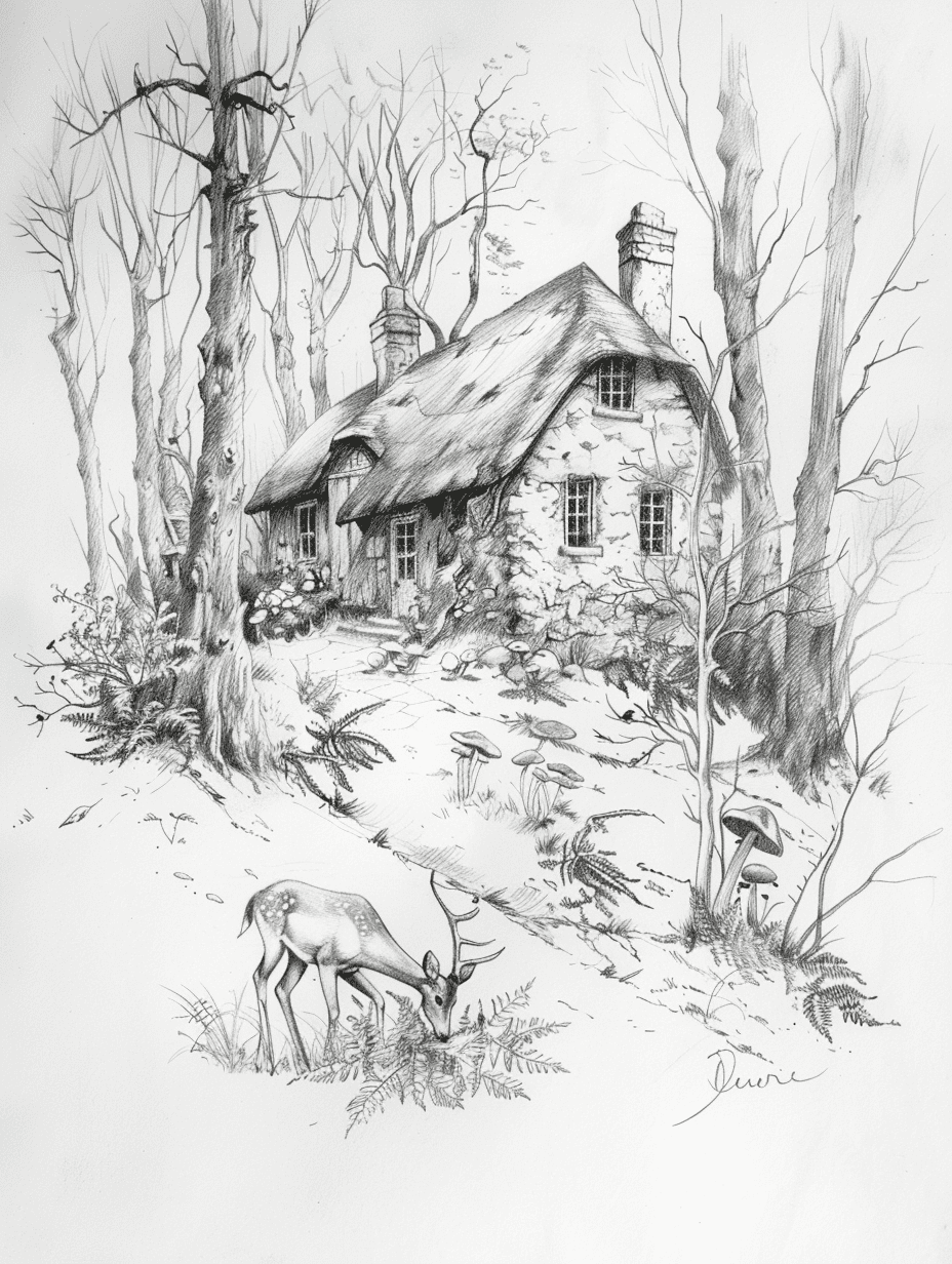 20 Charming Cottage Sketches for Cozy Vibes - Brighter Craft