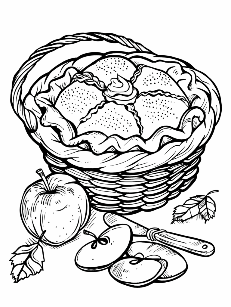30 Whimsical Autumn Baking Coloring Pages for Creative Fall Fun ...