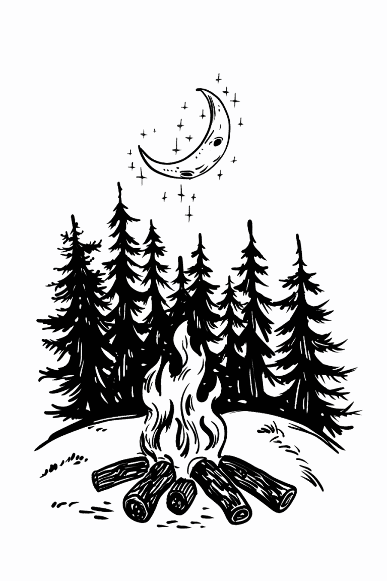 25 Cozy Campfire Doodles for Autumn-Themed Art Projects - Brighter Craft