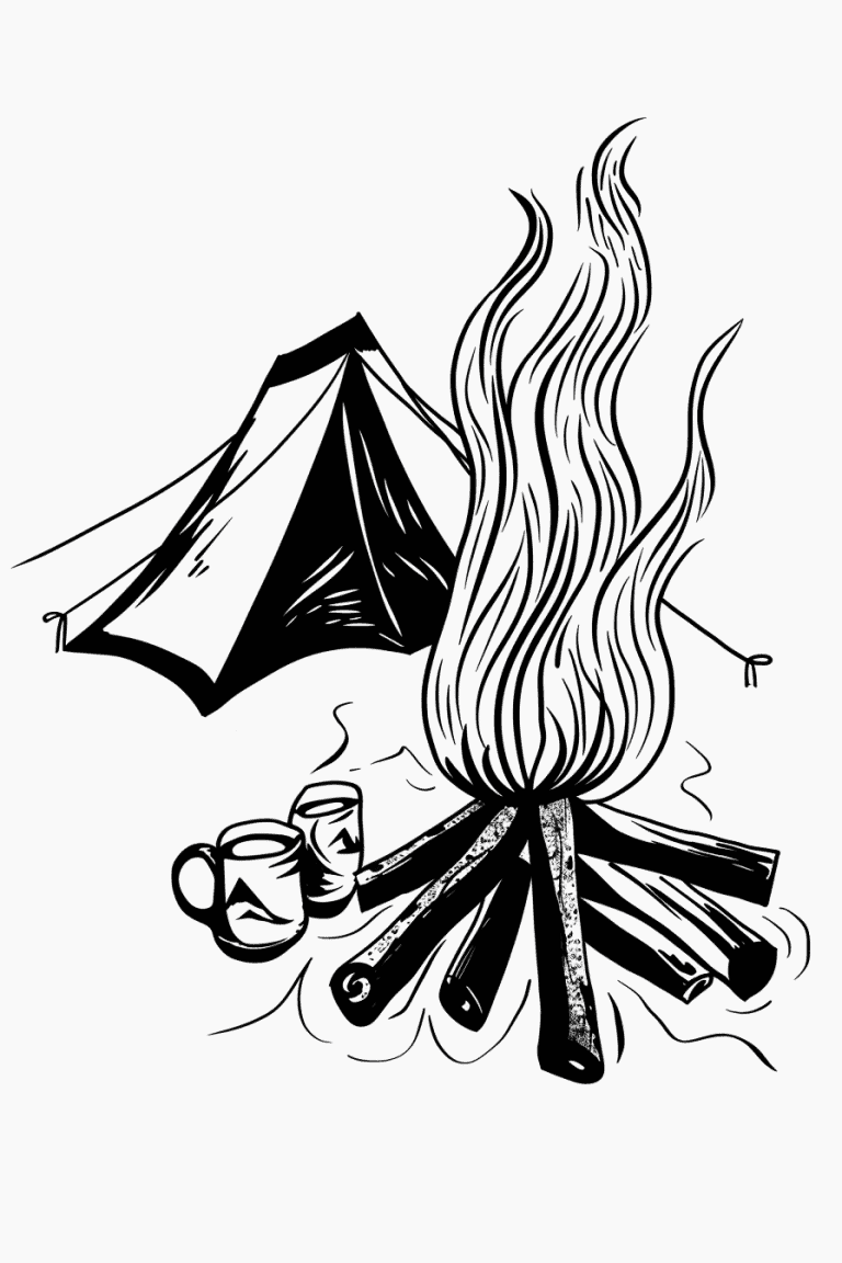 25 Cozy Campfire Doodles for Autumn-Themed Art Projects - Brighter Craft