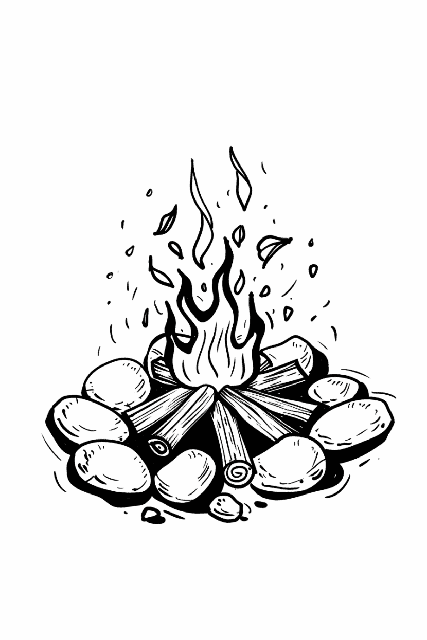 25 Cozy Campfire Doodles for Autumn-Themed Art Projects - Brighter Craft