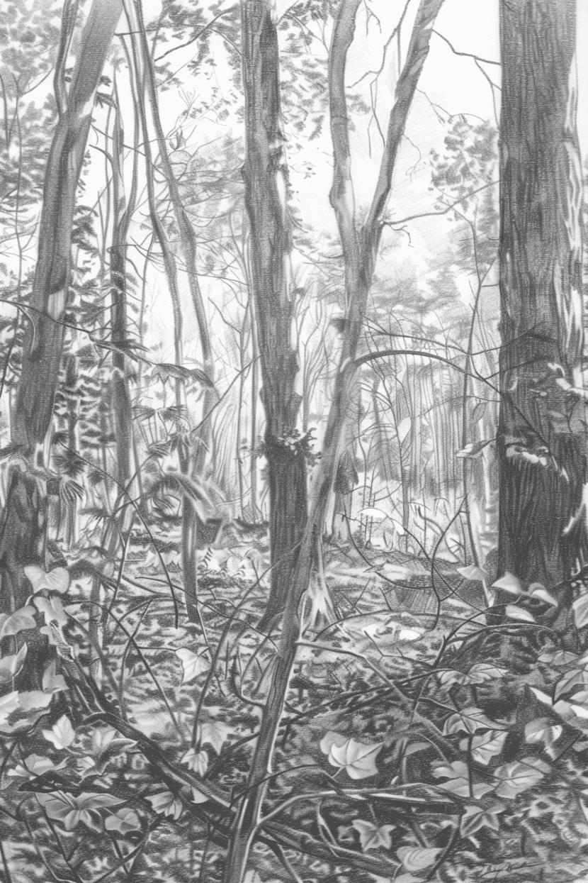 25 Tranquil Autumn Forest Sketches for Nature Lovers - Brighter Craft