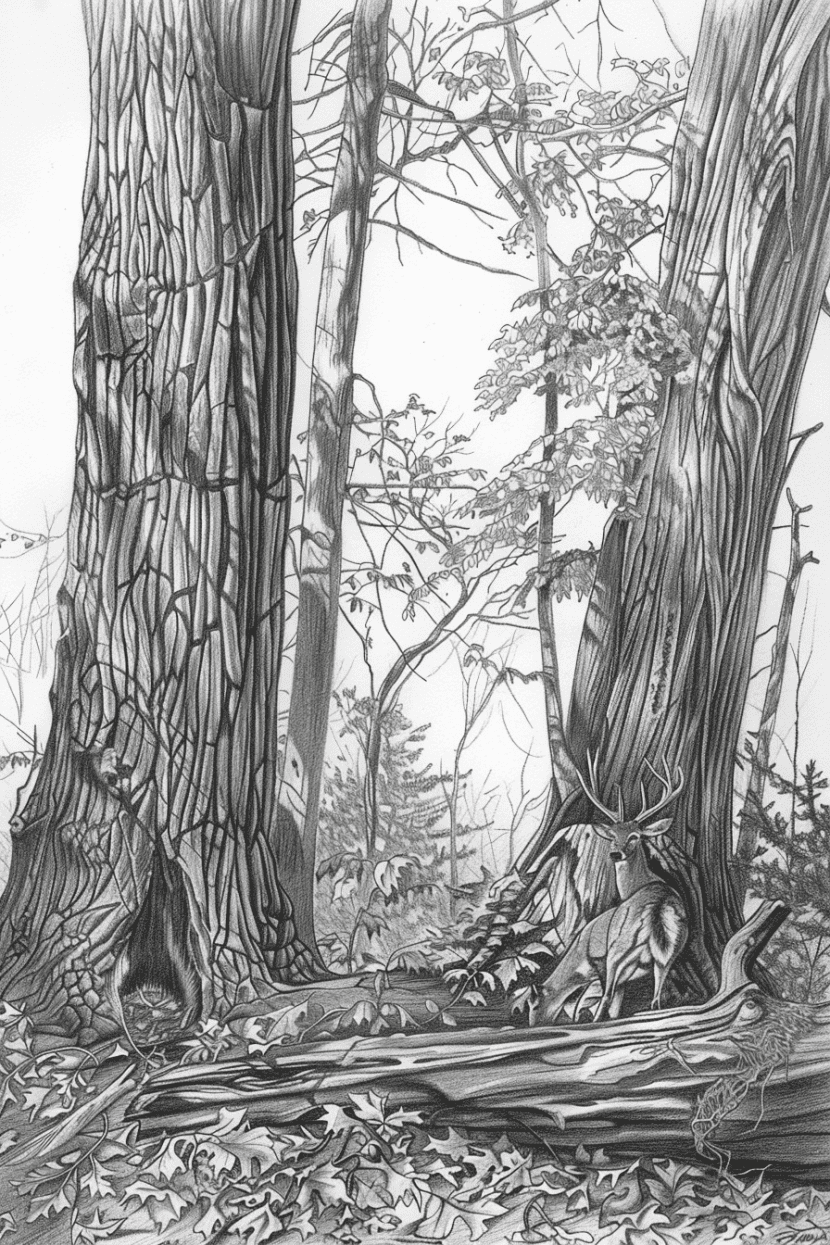 25 Tranquil Autumn Forest Sketches for Nature Lovers - Brighter Craft