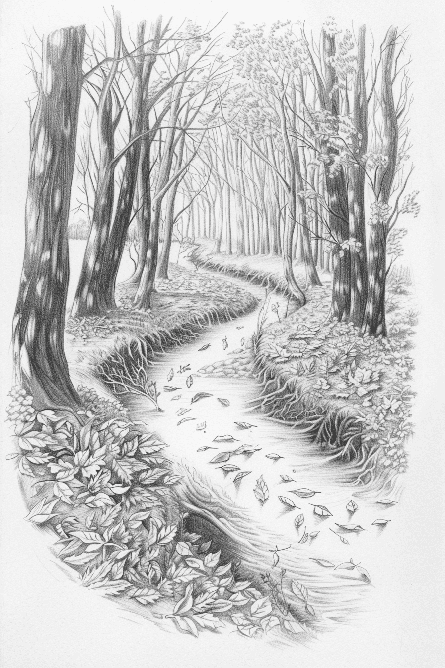 25 Tranquil Autumn Forest Sketches for Nature Lovers - Brighter Craft