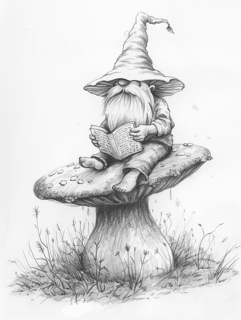 35 Whimsical Gnome Drawing Ideas for Fairy Garden Inspiration ...