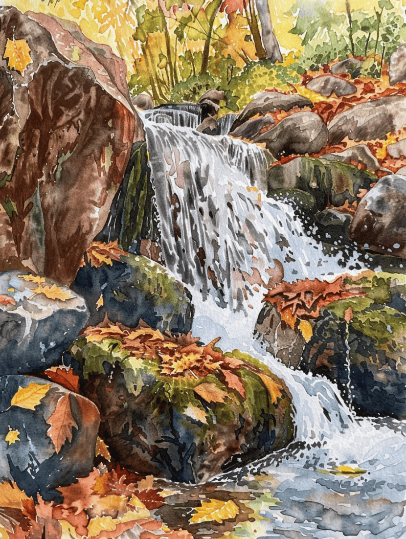 25 Serene Watercolor Painting Ideas for Capturing Autumn Landscapes ...