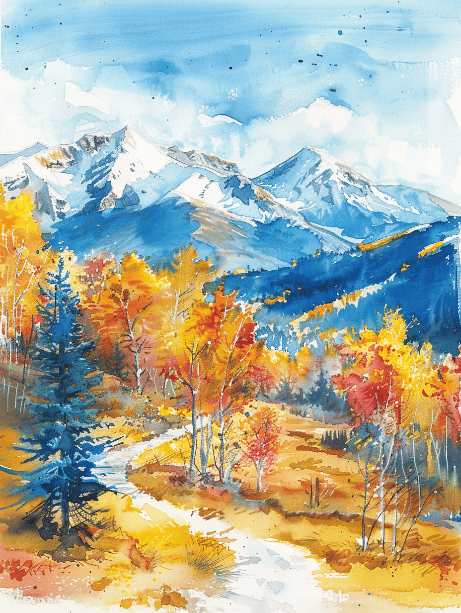 25 Serene Watercolor Painting Ideas for Capturing Autumn Landscapes ...