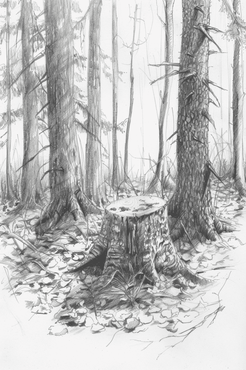 25 Tranquil Autumn Forest Sketches for Nature Lovers - Brighter Craft