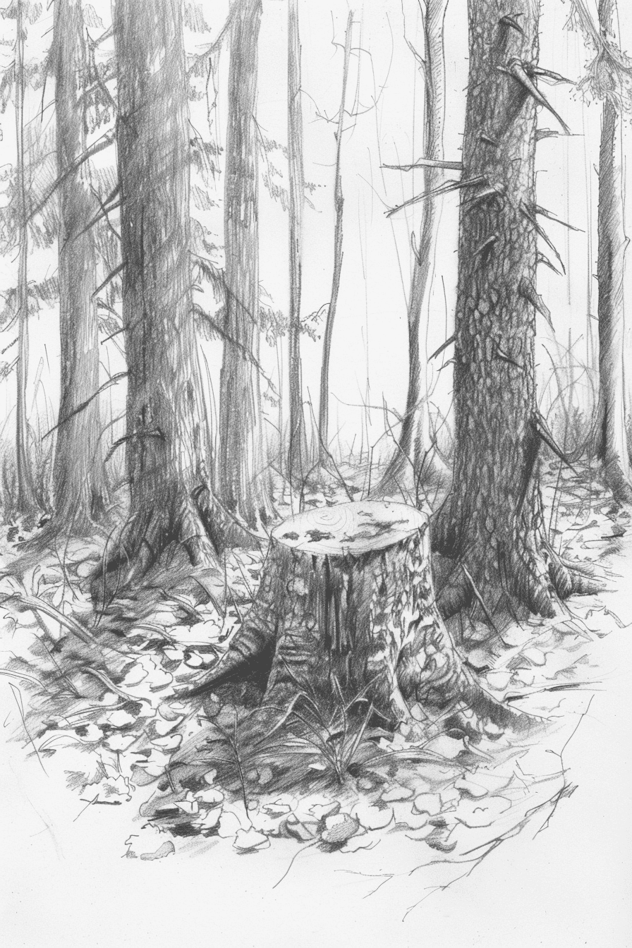 25 Tranquil Autumn Forest Sketches for Nature Lovers - Brighter Craft