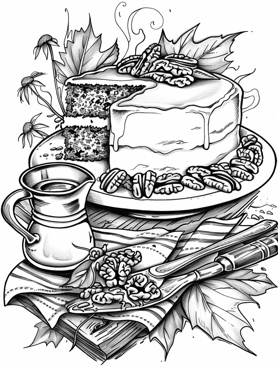 30 Whimsical Autumn Baking Coloring Pages for Creative Fall Fun ...