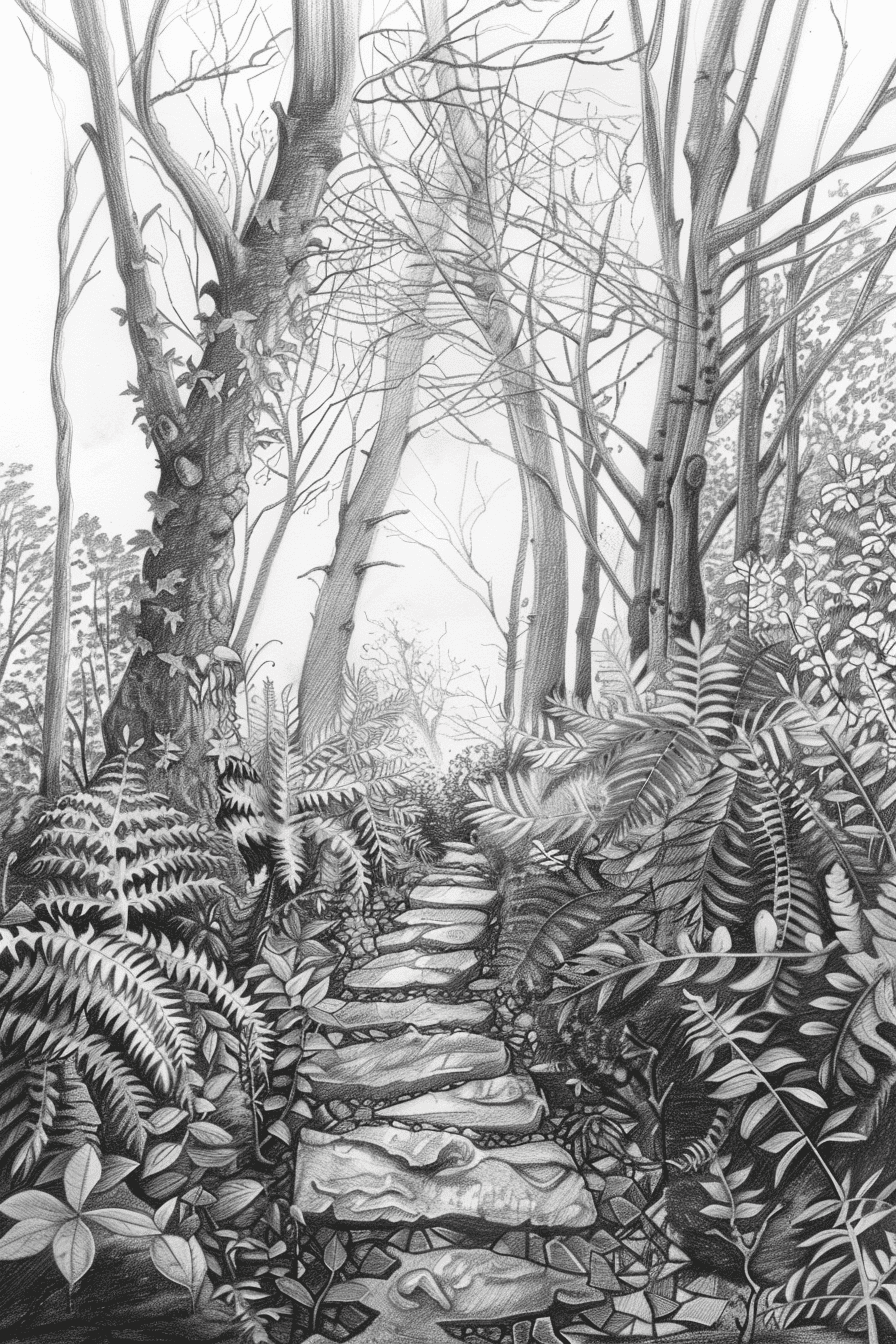 25 Tranquil Autumn Forest Sketches for Nature Lovers - Brighter Craft