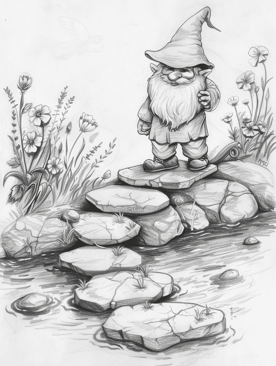 35 Whimsical Gnome Drawing Ideas for Fairy Garden Inspiration ...
