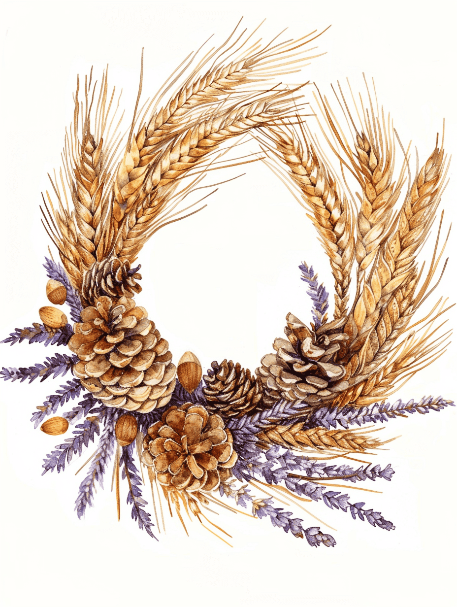 25 Rustic Autumn Wreath Watercolor Painting Ideas for Seasonal Decor ...