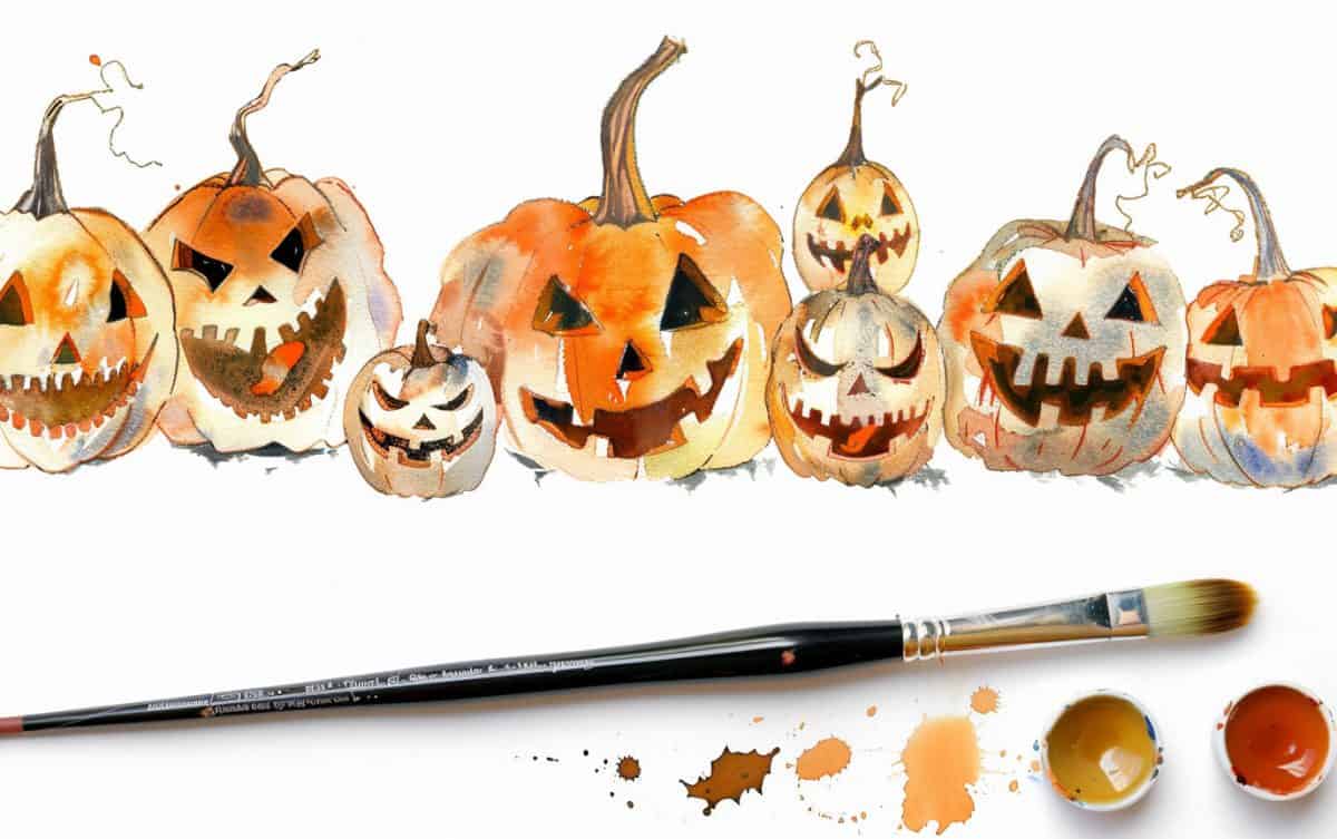 30 Fun and Easy Halloween Watercolor Paintings for All Ages - Brighter ...