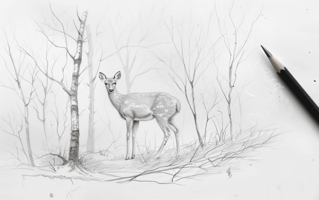 30 Realistic Autumn Pencil Drawings - Brighter Craft