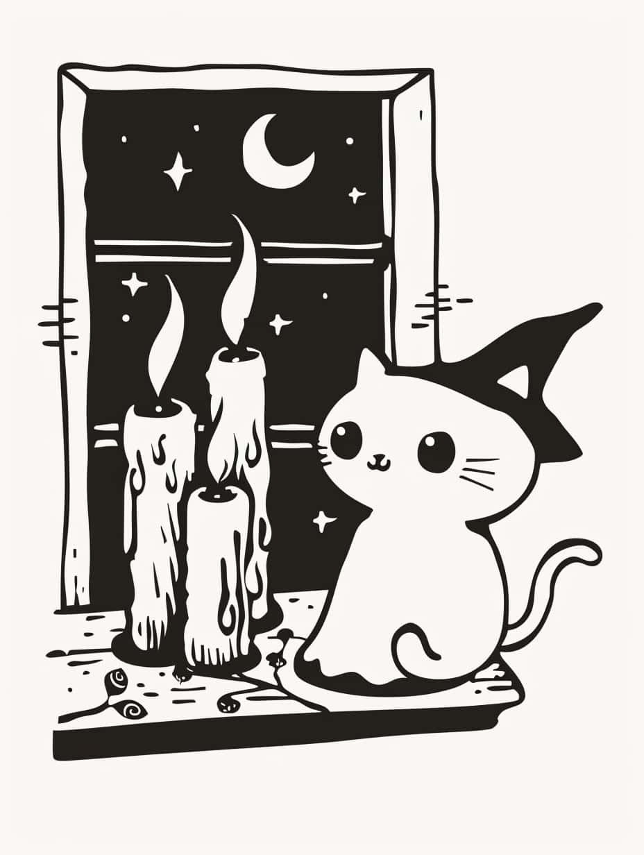 30 Cute and Spooky Ghost Cat Doodles to Draw This Halloween - Brighter ...