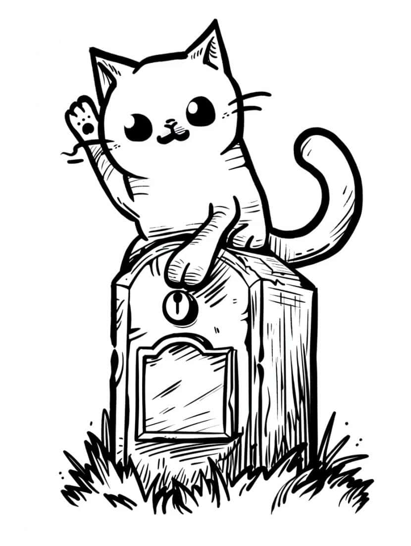 30 Cute and Spooky Ghost Cat Doodles to Draw This Halloween - Brighter ...