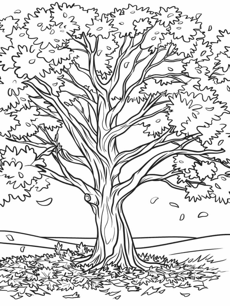25 Relaxing Autumn Coloring Pages for Stress Relief - Brighter Craft