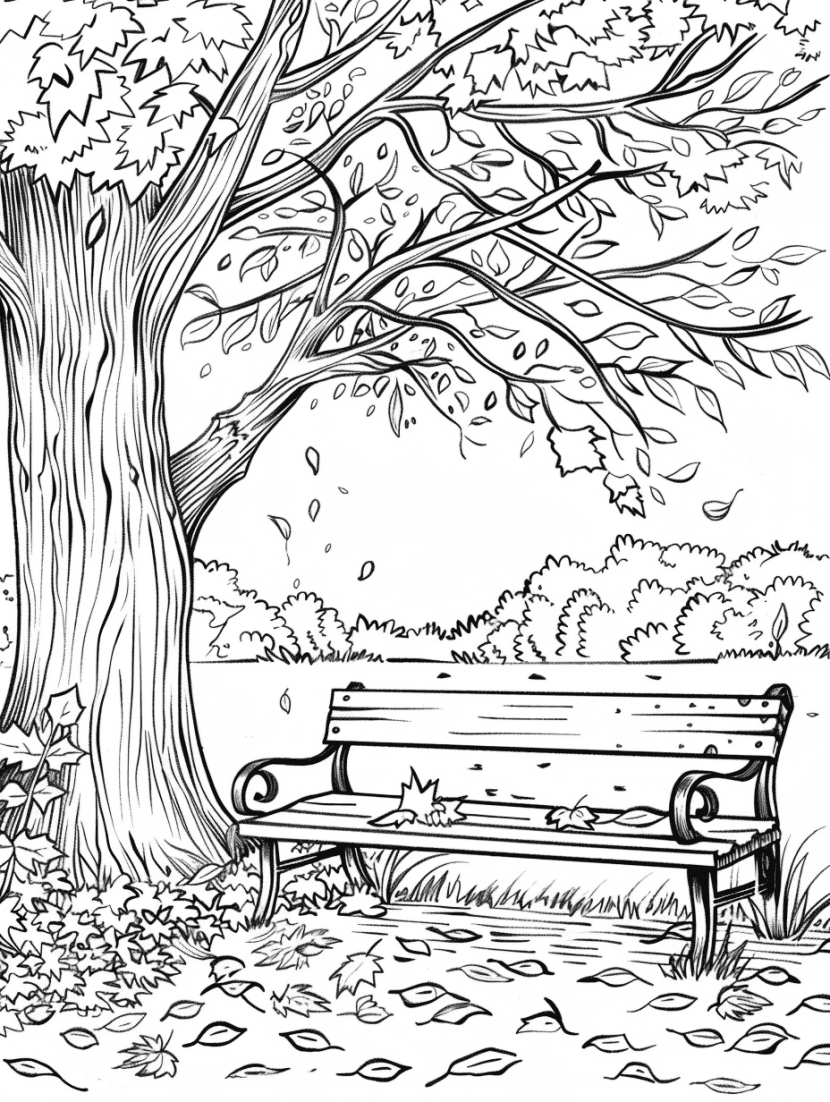 25 Relaxing Autumn Coloring Pages for Stress Relief - Brighter Craft