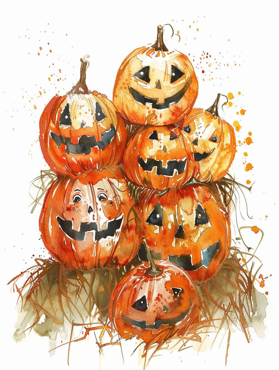 30 Fun and Easy Halloween Watercolor Paintings for All Ages - Brighter ...