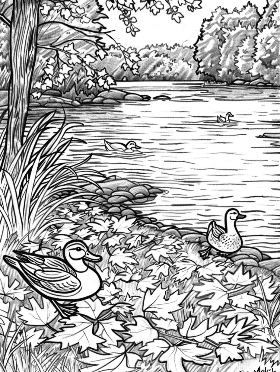 25 Relaxing Autumn Coloring Pages for Stress Relief - Brighter Craft