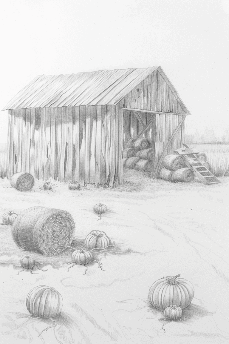 30 Realistic Autumn Pencil Drawings - Brighter Craft