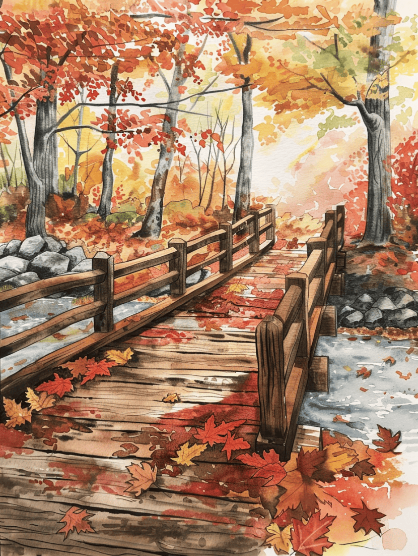 25 Cozy Fall Forest Watercolor Ideas - Brighter Craft