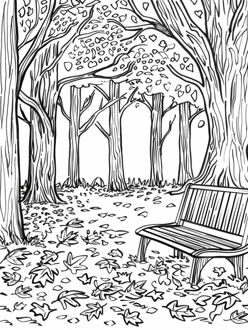 25 Relaxing Autumn Coloring Pages for Stress Relief - Brighter Craft