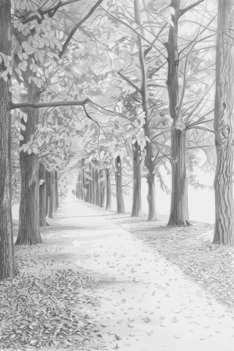 30 Realistic Autumn Pencil Drawings - Brighter Craft