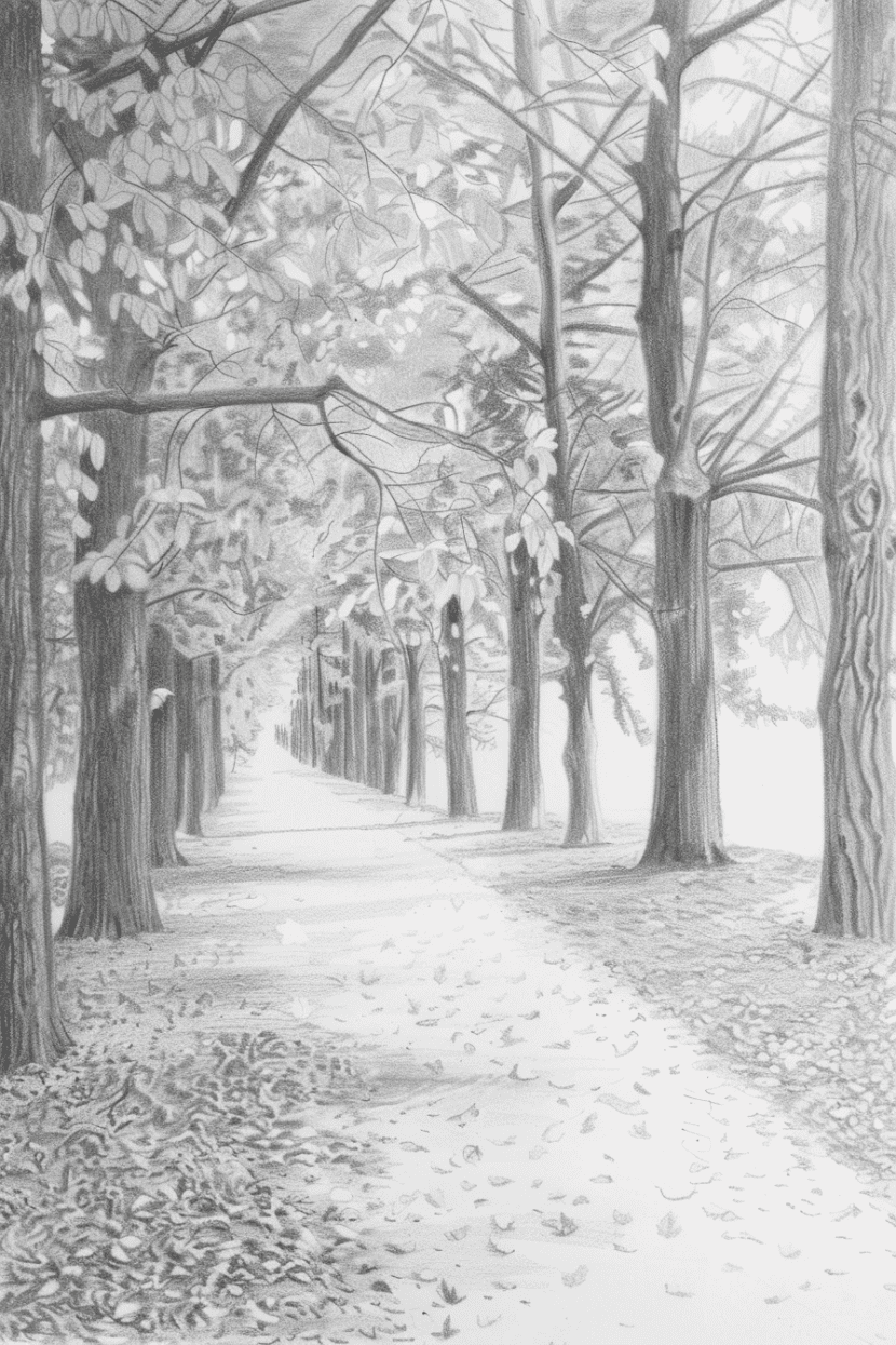 30 Realistic Autumn Pencil Drawings - Brighter Craft