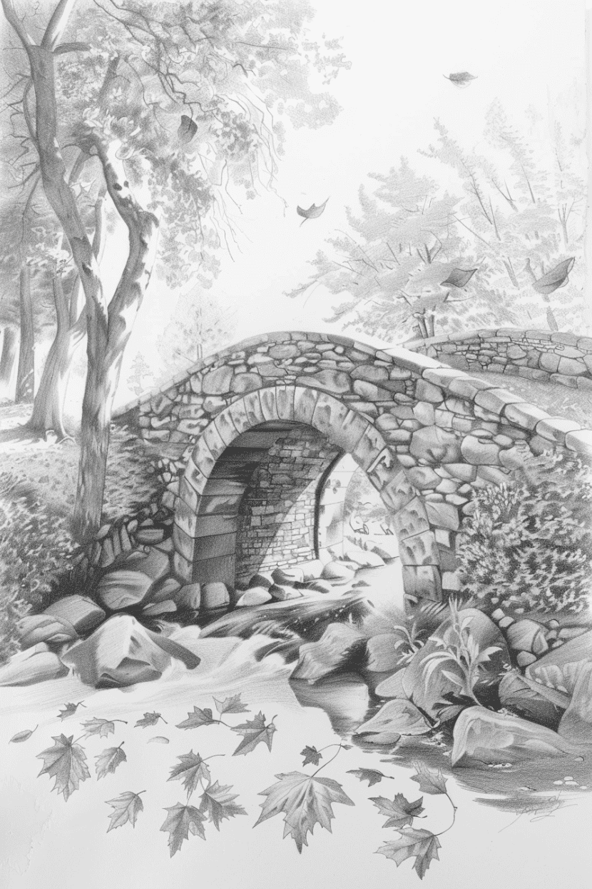 30 Realistic Autumn Pencil Drawings - Brighter Craft