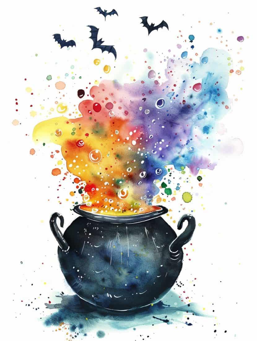 30 Fun and Easy Halloween Watercolor Paintings for All Ages - Brighter ...