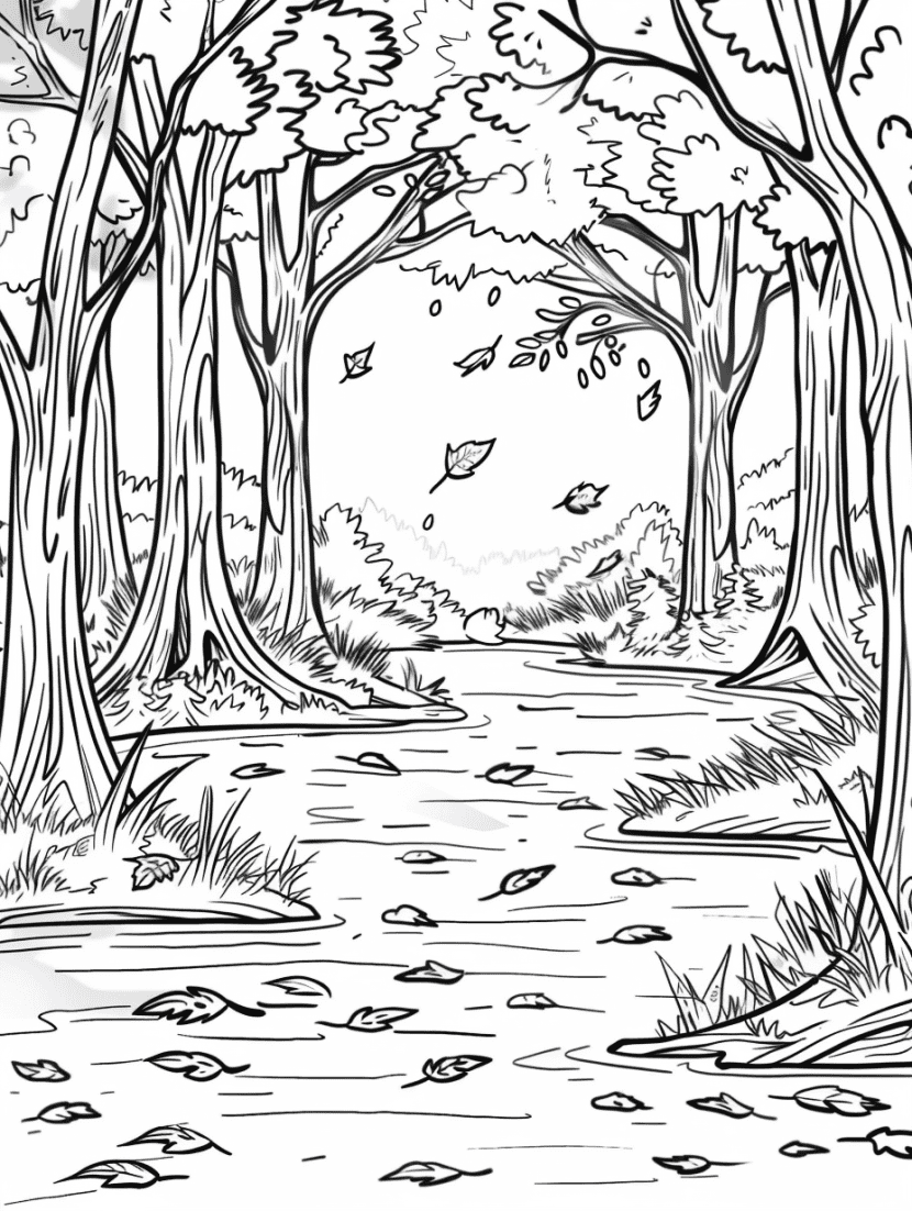 25 Relaxing Autumn Coloring Pages for Stress Relief - Brighter Craft