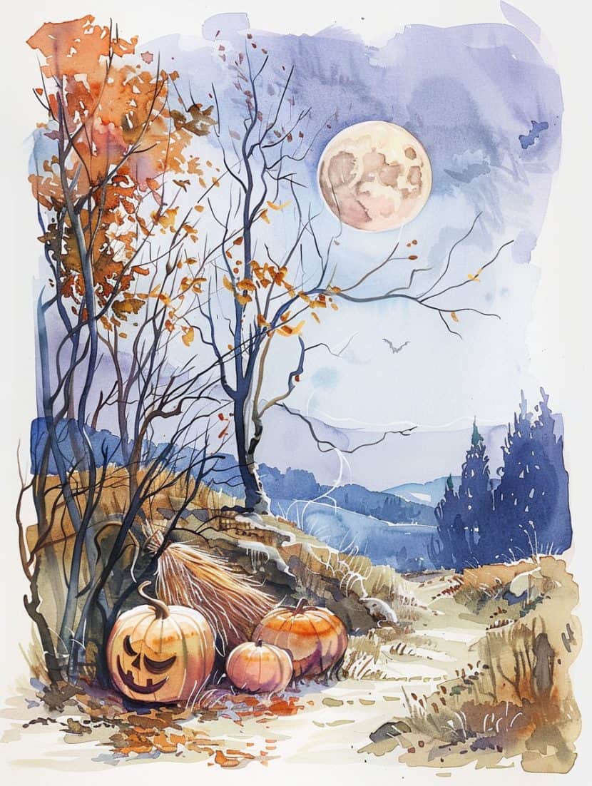 30 Fun and Easy Halloween Watercolor Paintings for All Ages - Brighter ...