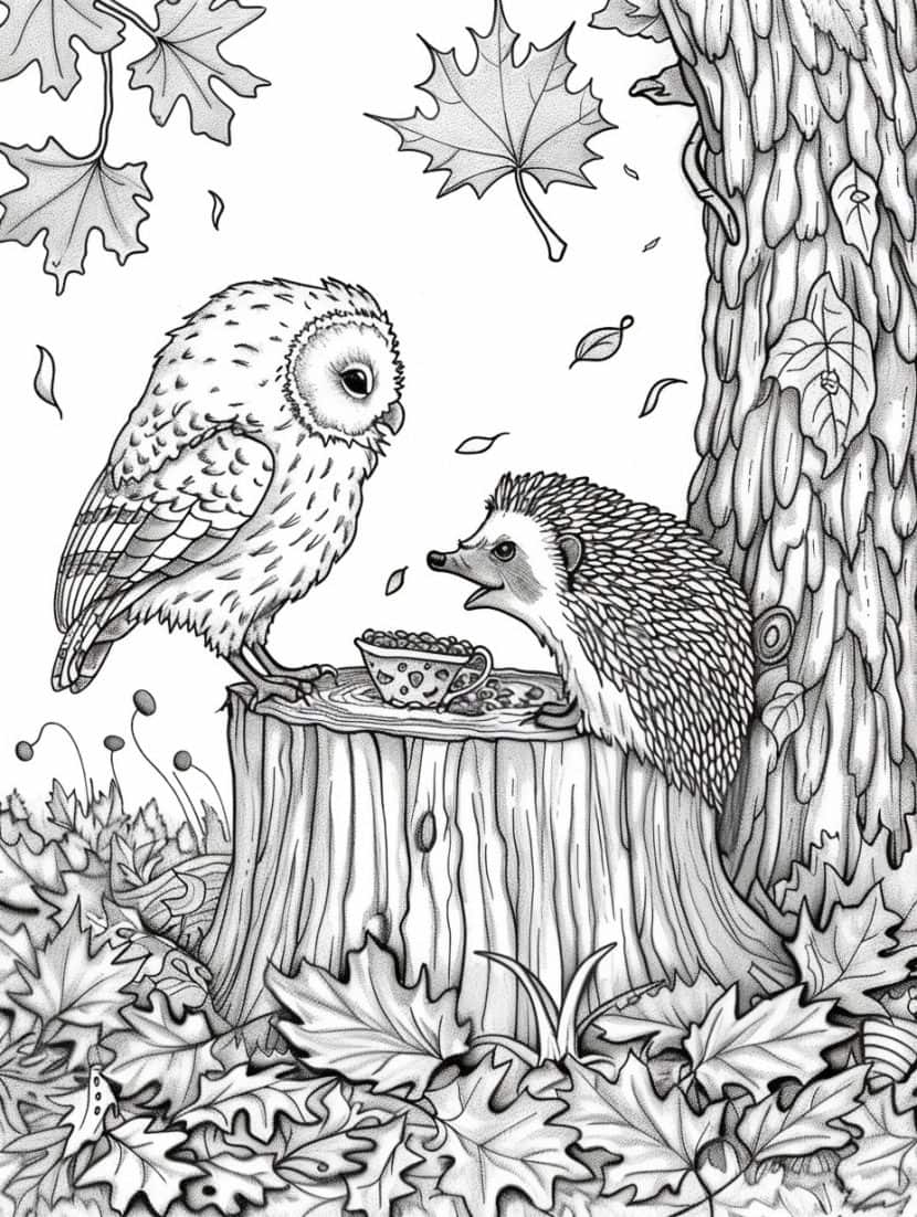 25 Fall Coloring Pages for Cozy Indoor Days - Brighter Craft