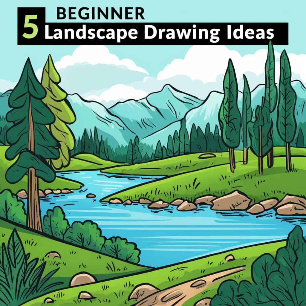 5 Beginner Landscape Drawing Ideas Ideas - Brighter Craft