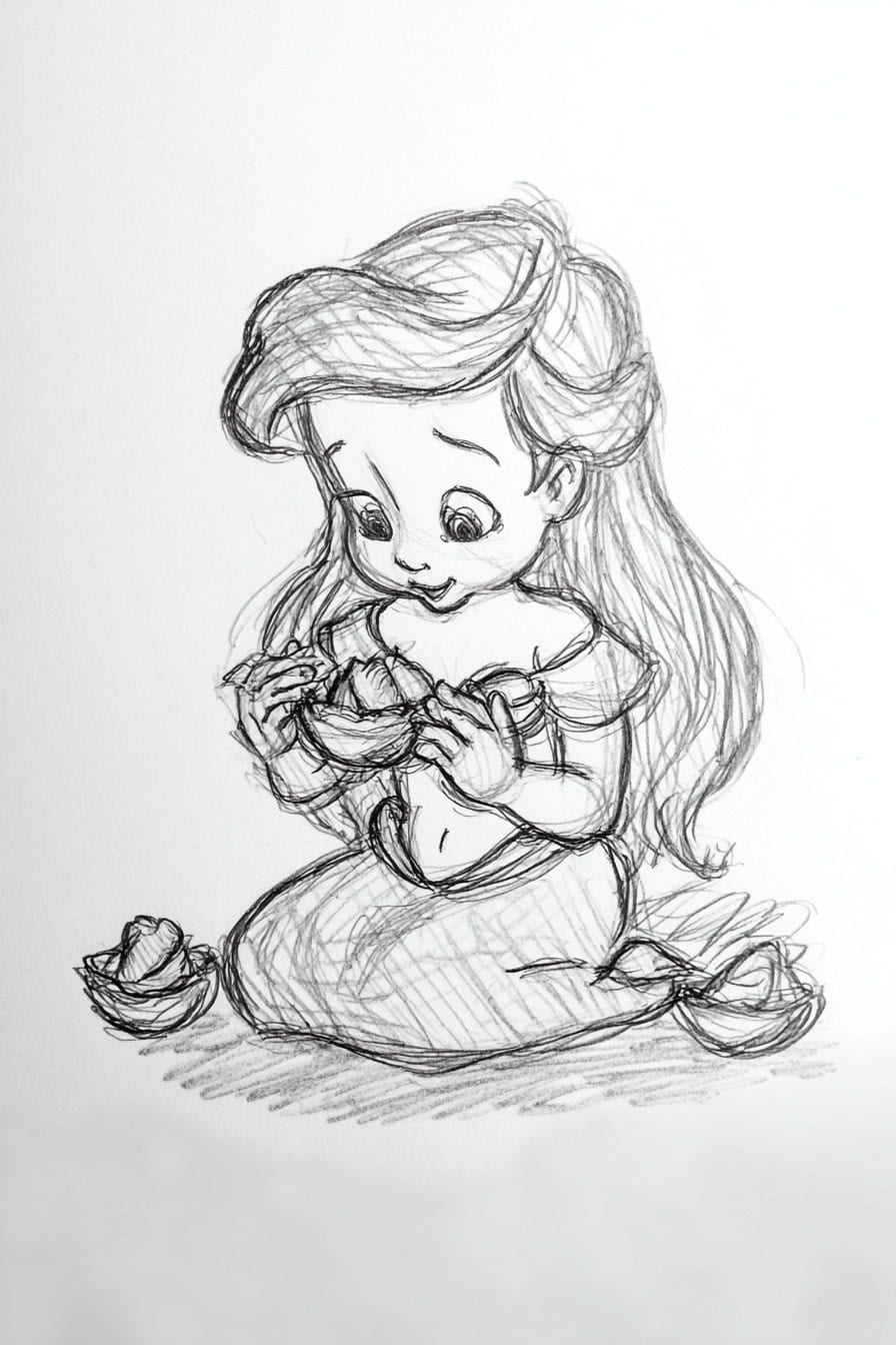 20 Cute Baby Disney Character Pencil Sketch Ideas to Melt Your Heart ...
