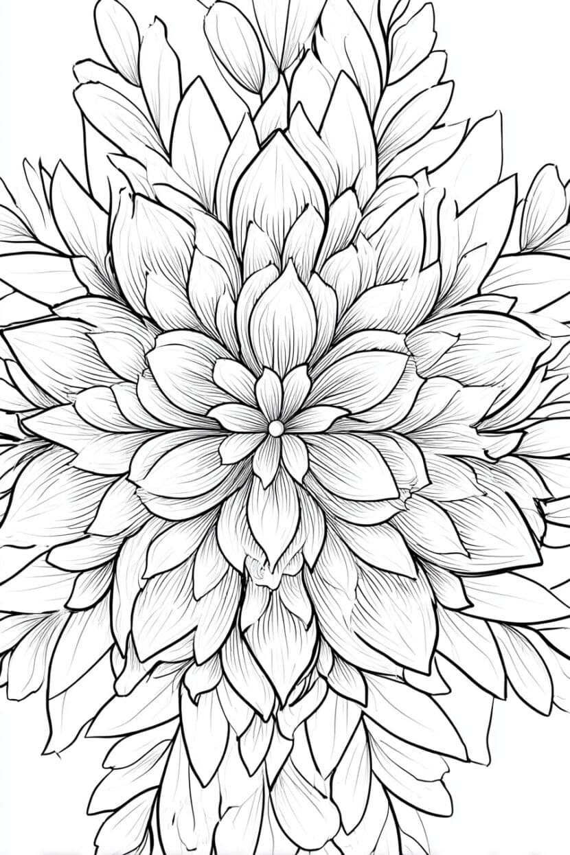 30 Elegant Nature Coloring Pages for Adults - Brighter Craft