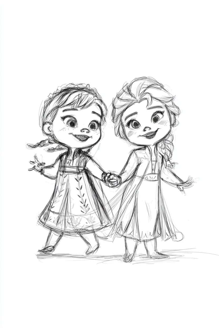 20 Cute Baby Disney Character Pencil Sketch Ideas to Melt Your Heart ...