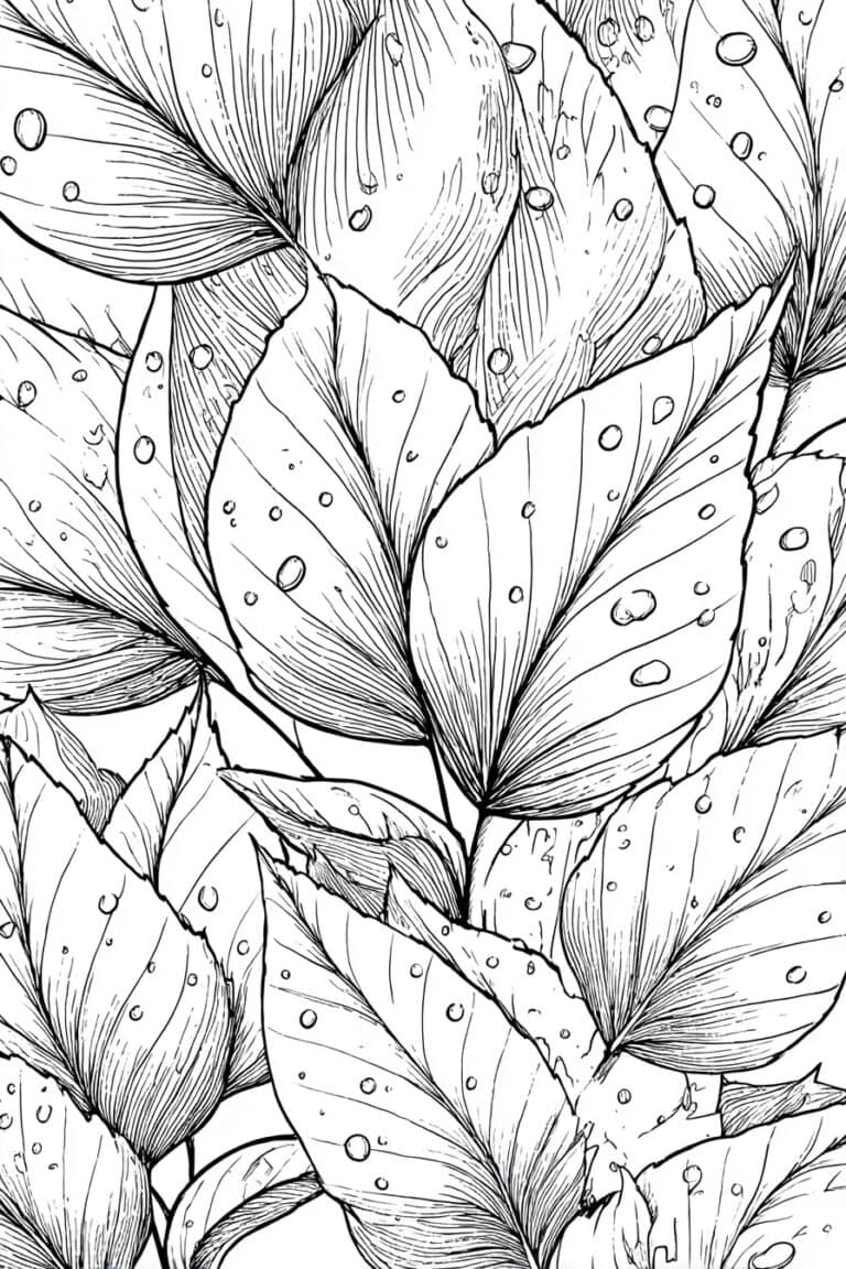 30 Elegant Nature Coloring Pages for Adults - Brighter Craft